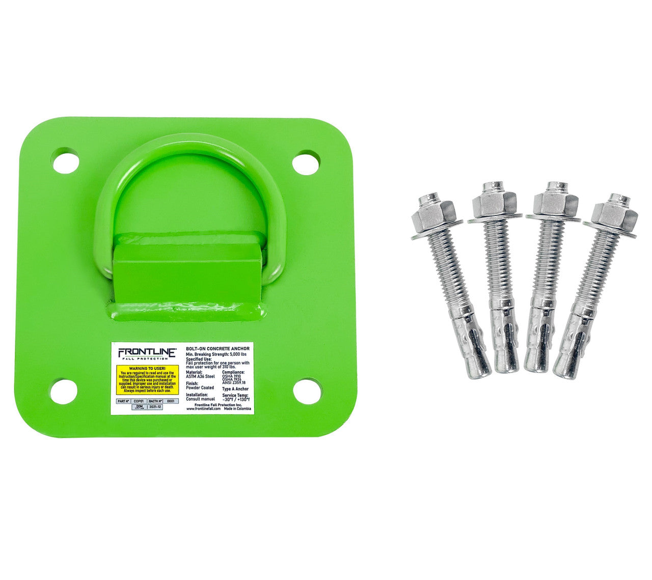 Concrete and Steel D-Ring Reusable Anchor Plate – Self Rescue Tactical