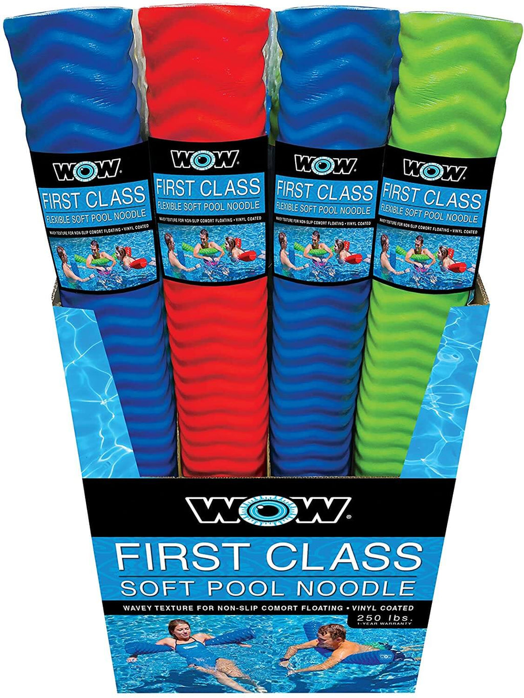 WOW Watersports First Class Foam Pool Noodles 12pk PDQ - Assorted Colo ...