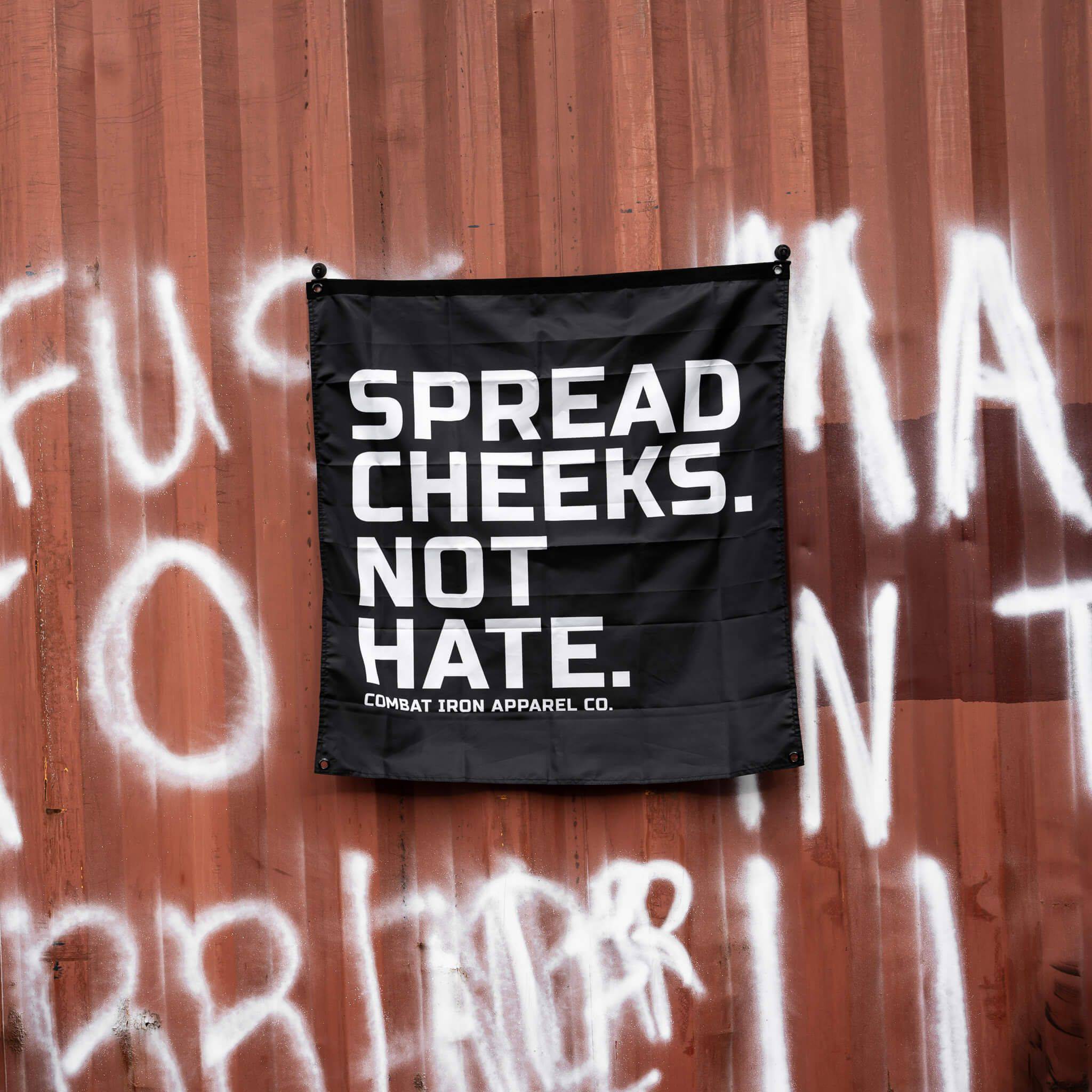 Spread Cheeks. Not Hate. 3' X 3' Wall Flag – Self Rescue Tactical