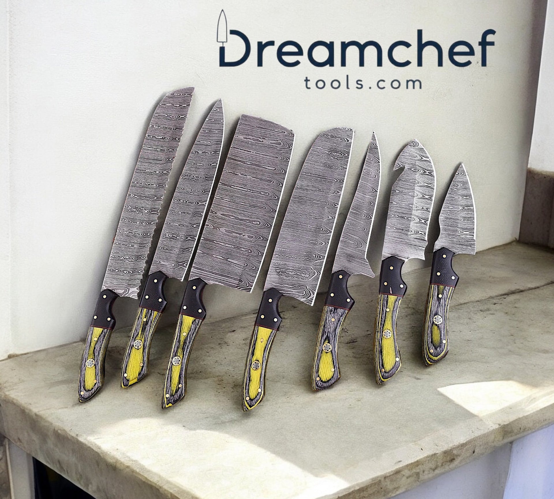 Culinary Knife Set – 13” Handmade Damascus Chef Knife with Resin Handl ...