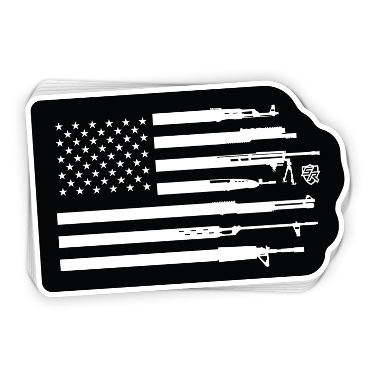 Firearm Flag Decal – Self Rescue Tactical