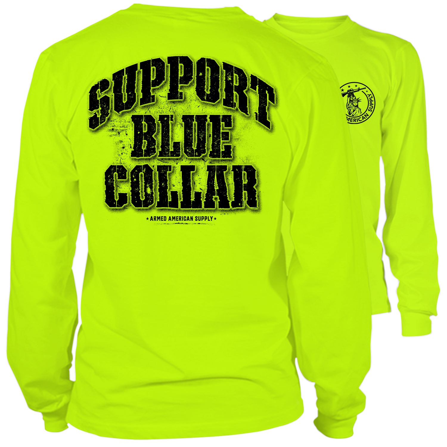 Support Blue Collar - Long Sleeve Hi-Vis T-Shirt – Self Rescue Tactical