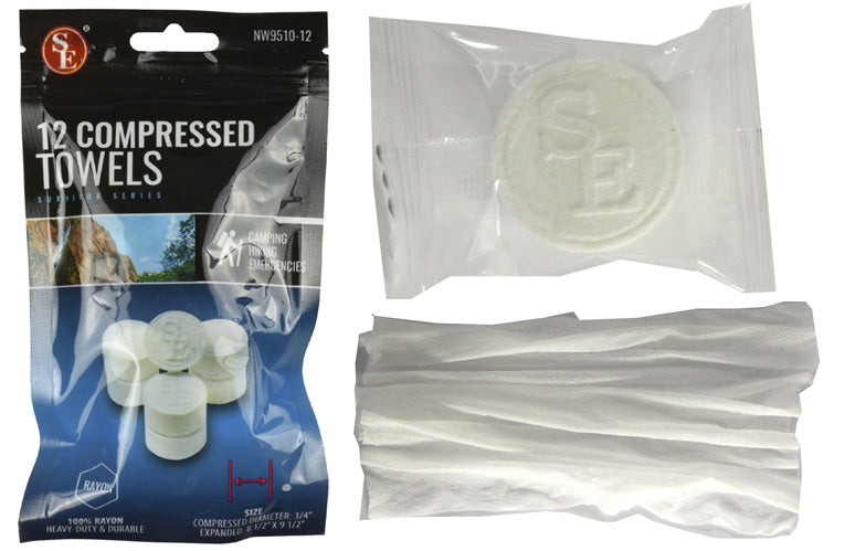 Compressed Disposable Towels (12 per package) – Self Rescue Tactical