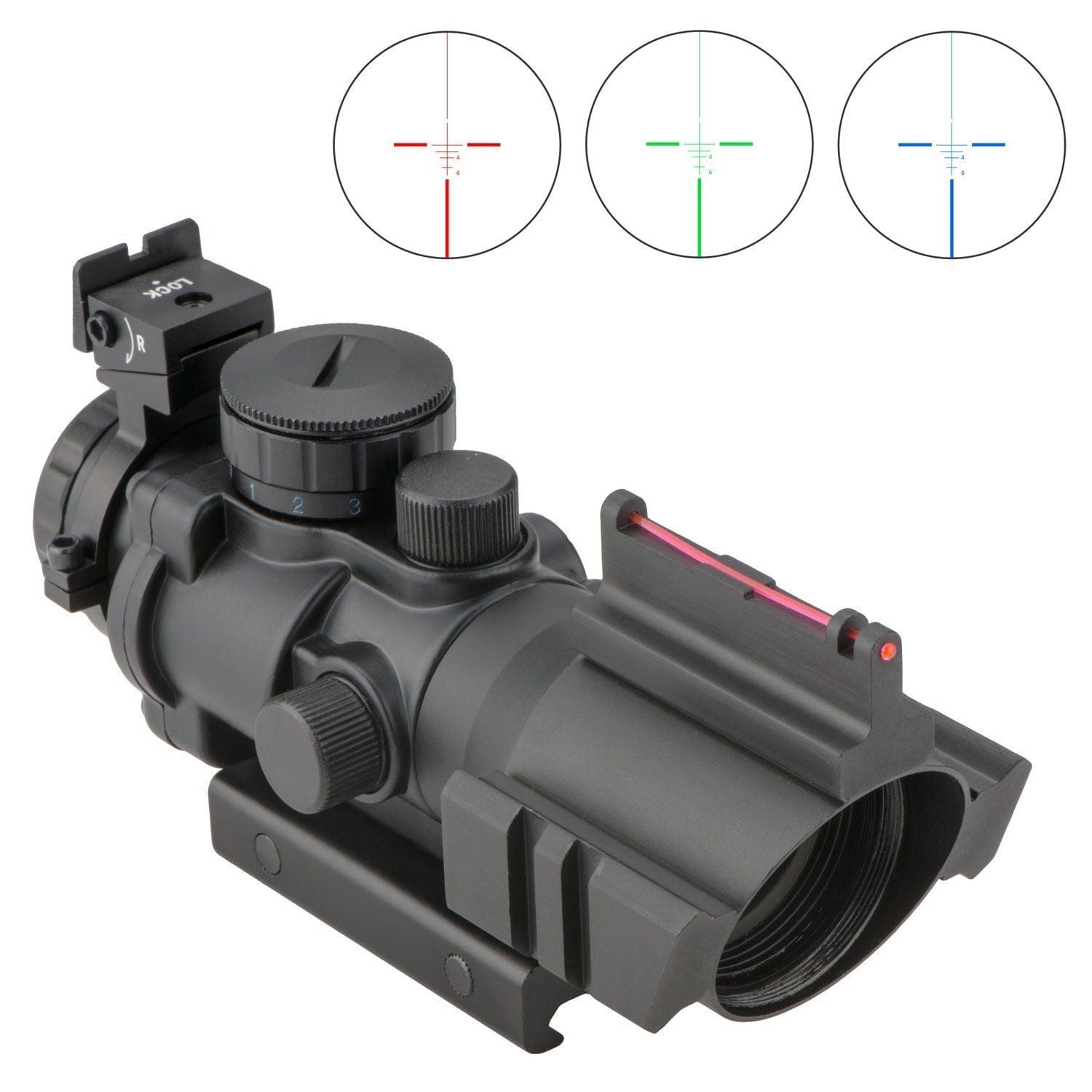 Compact 4x32 Scope with Fiber Optic Front Sight – Self Rescue Tactical